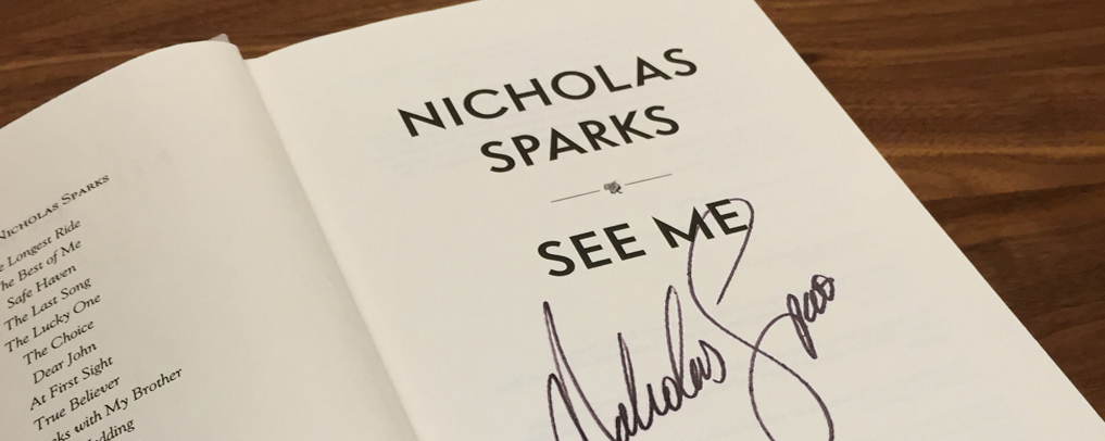Nicholas Sparks Book Tour Dates for See Me